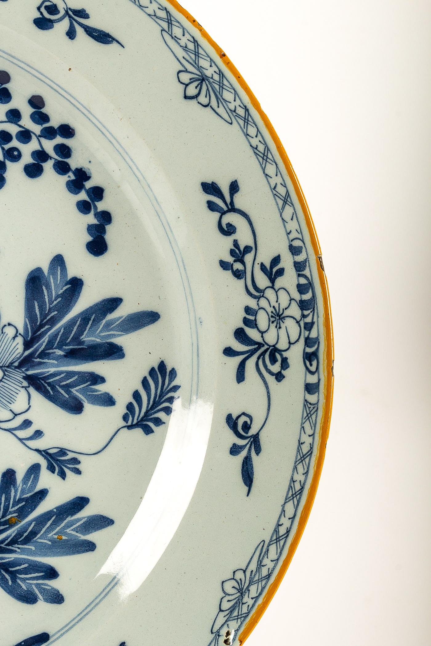 By Ax Porcelain Factory, Mid-18th Century, Pair of Faience Delft Round ...