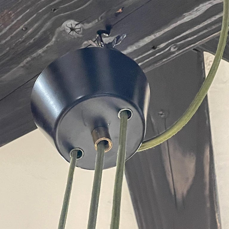 Stilux Milano Modern Black Adjustable Sliding Pendant Lamp 1950s Italy ...