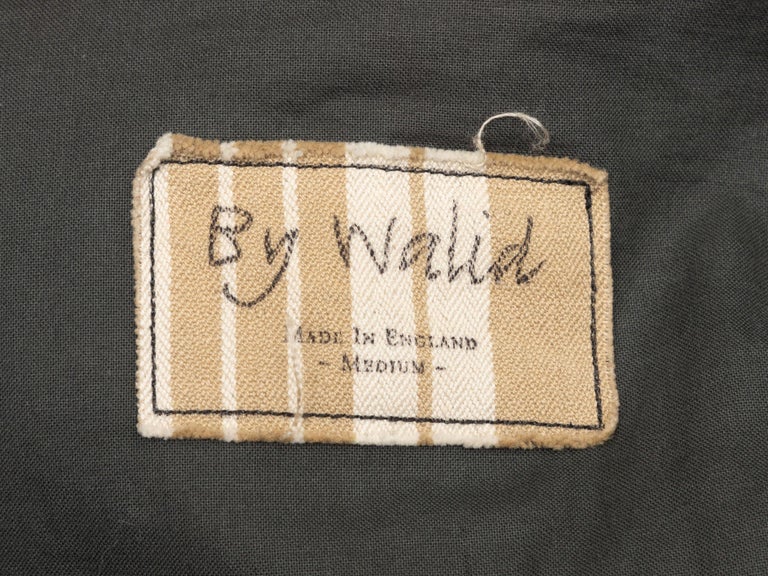 By Walid Black Embroidered Linen Jacket For Sale at 1stDibs