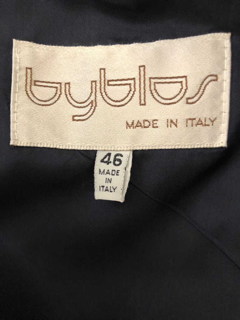 Byblos 1980's Cropped Jacket by Gianni Versace with Metallic Baroque ...