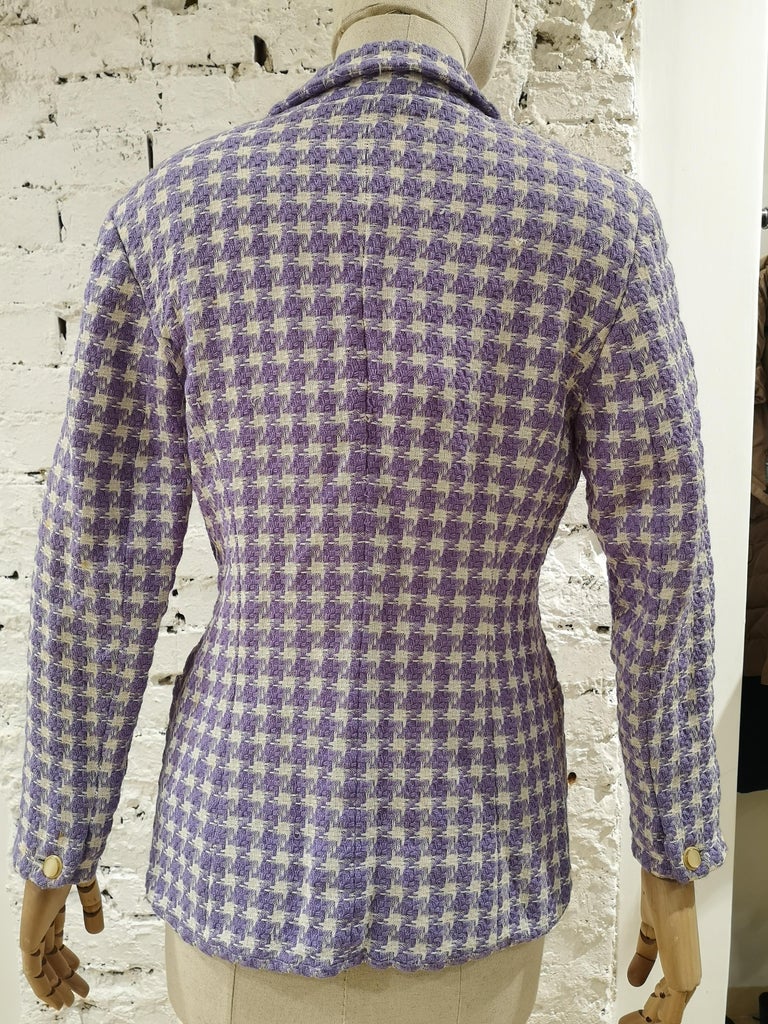 Byblos light purple and white wool jacket For Sale at 1stDibs