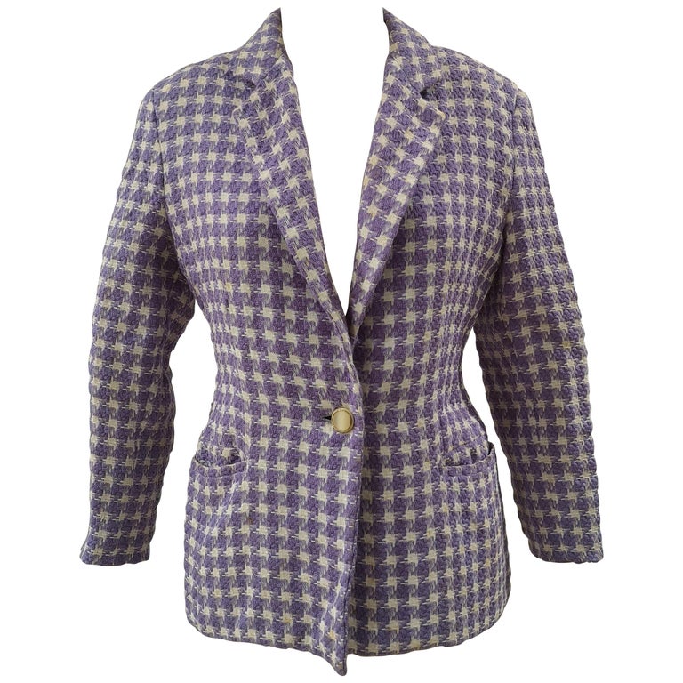 Byblos light purple and white wool jacket For Sale at 1stDibs
