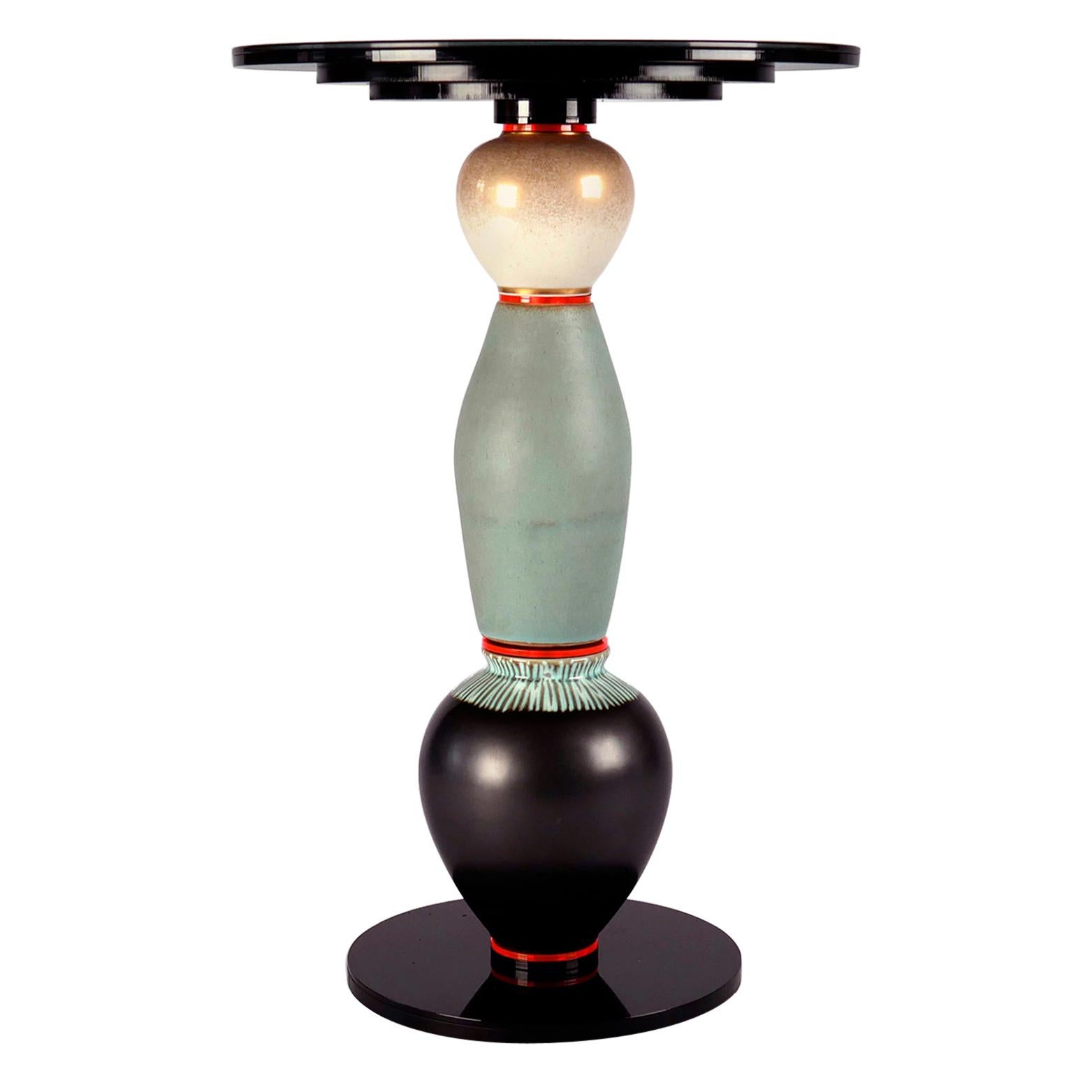 'A Better Future' Side Table, Vintage Ceramics and Glass, One off Piece ...