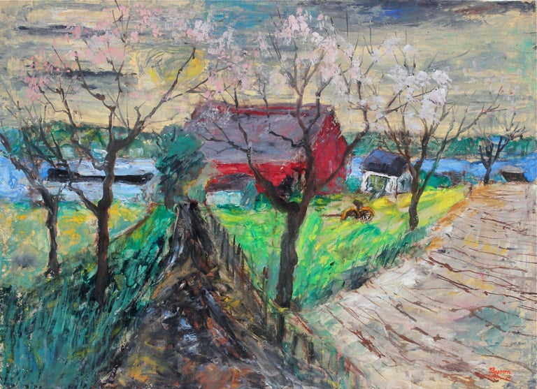 Byron Randall - "Spring Fields, Sheek Island" 1955 Oil and Casein ...