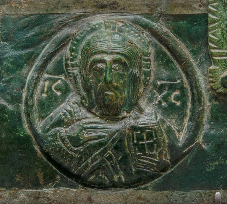 Byzantine Bronze of St Agapitus, St Michael, Jesus, St Johannes and St ...