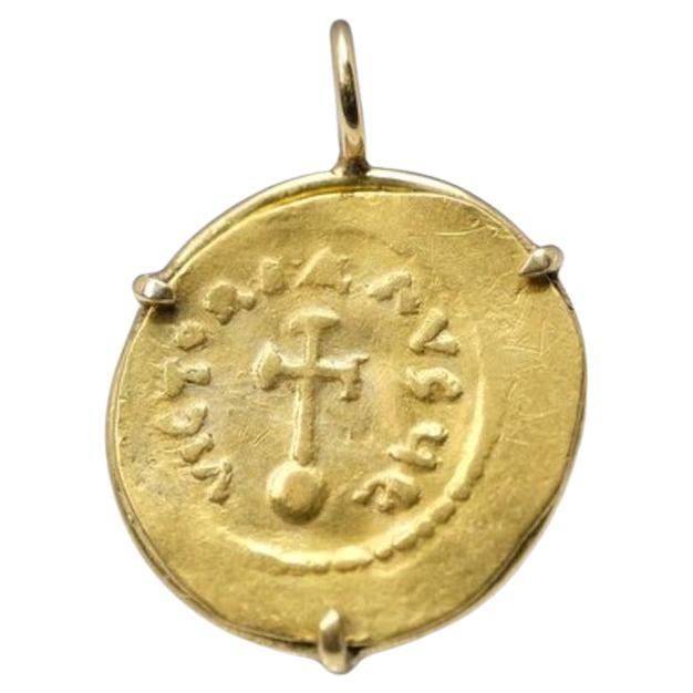 Byzantine Gold - Cross on Globe and Emperor struck 612 AD in ...