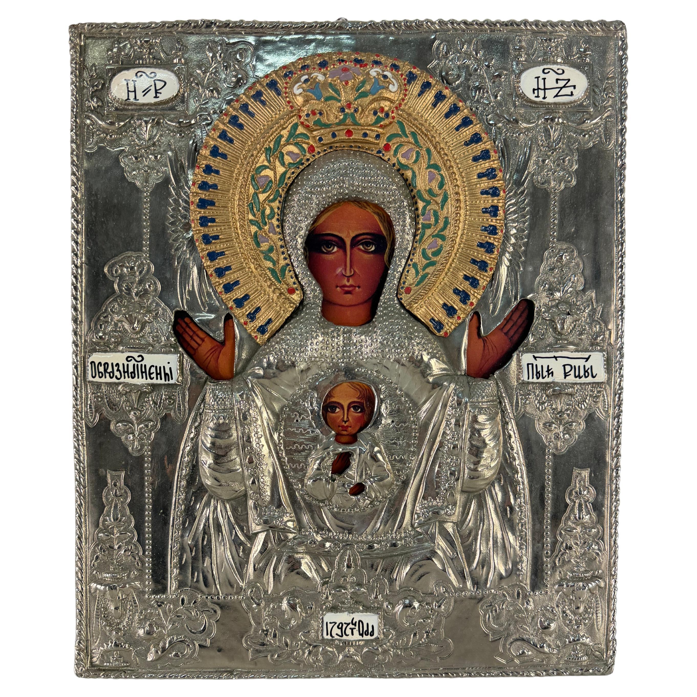 Russian Icon of Pokrov Mother of God For Sale at 1stDibs