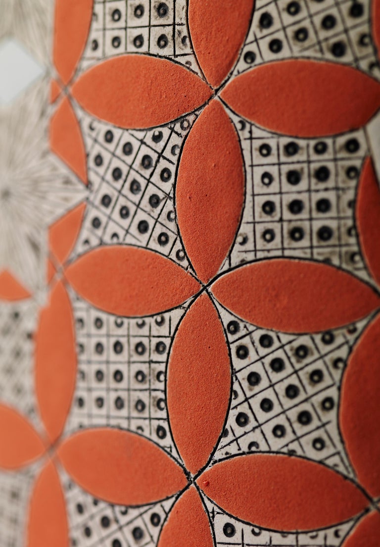 Byzantine No 3, multi-coloured patterned ceramic vase form by Frances ...