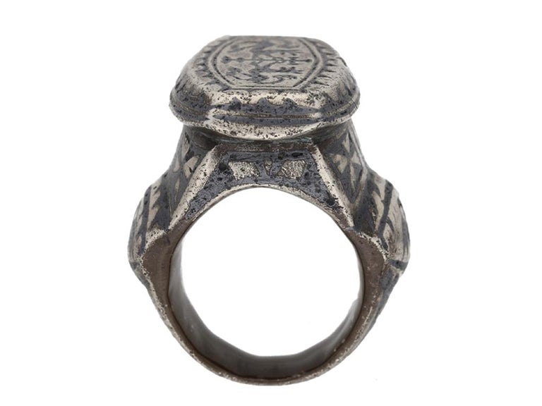 Byzantine Silver and Niello Guilloche Ring, circa 12th-14th Century AD ...