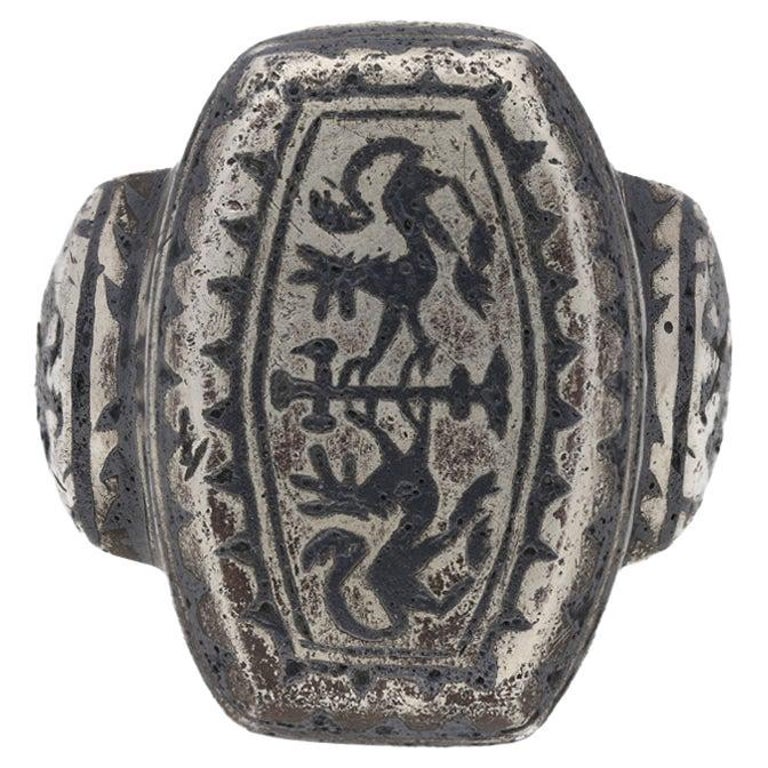 Byzantine Silver and Niello Guilloche Ring, circa 12th-14th Century AD ...