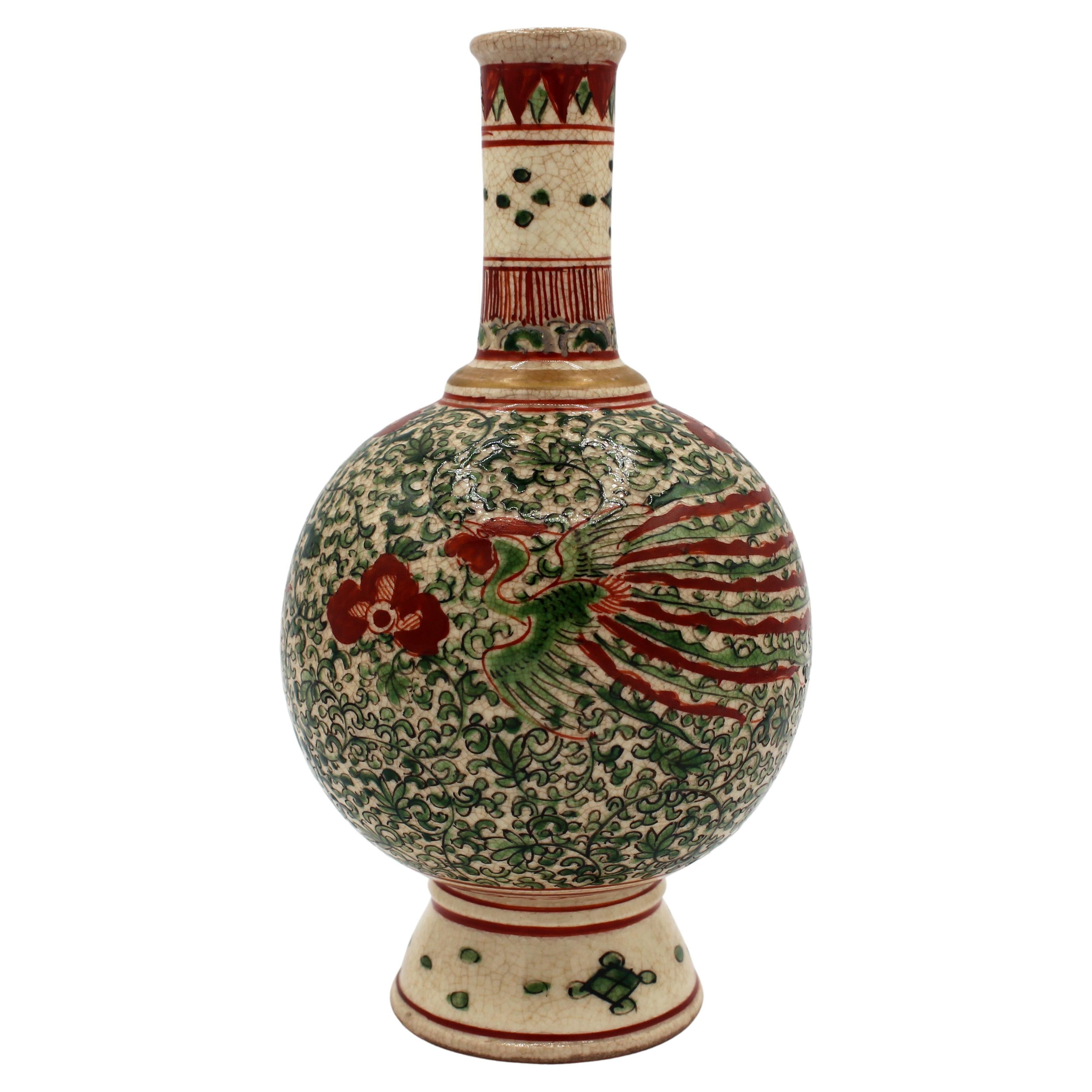 c. 1820-33 Japanese Single Stem Vase by Aoki Mokubei, Later Robei For ...