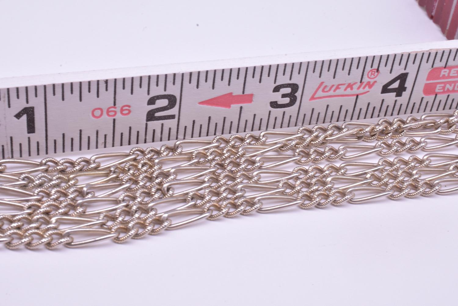 C. 1880 Sterling Silver Fetter Link Watch Chain For Sale at 1stDibs ...