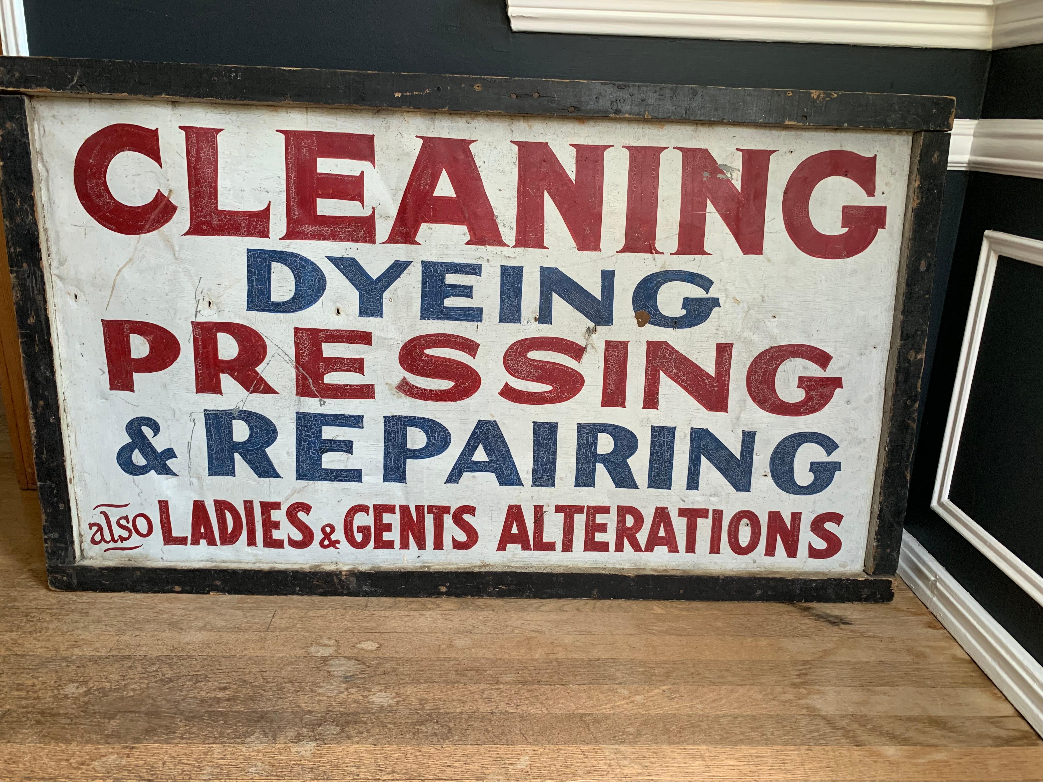 Antique Laundry Sign - For Sale on 1stDibs