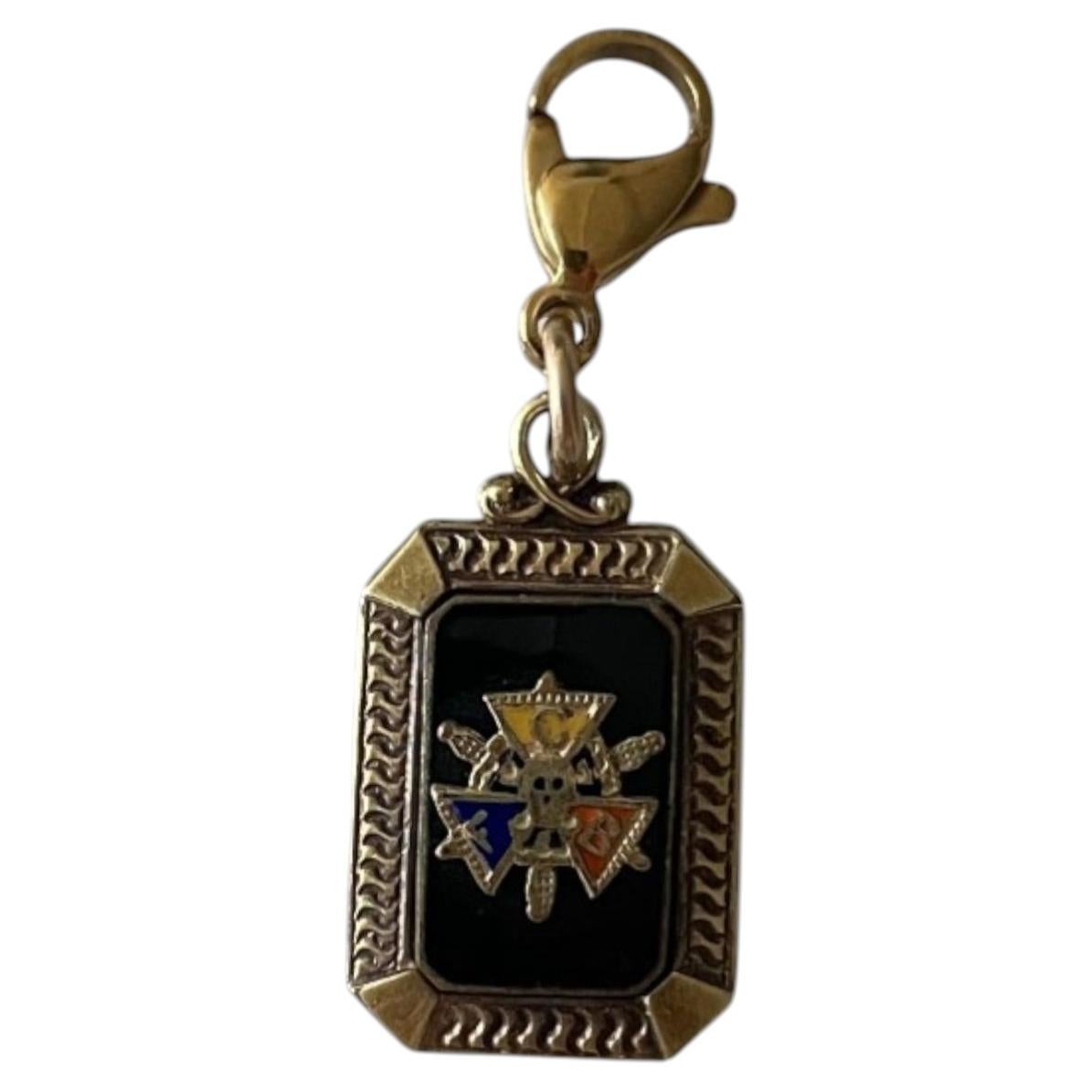 c. 1930s Antique Enameled Moose Motif Charm For Sale at 1stDibs