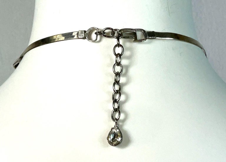 C. 2003 Christian Dior by John Galliano Large Silver Tone Collar Bone ...