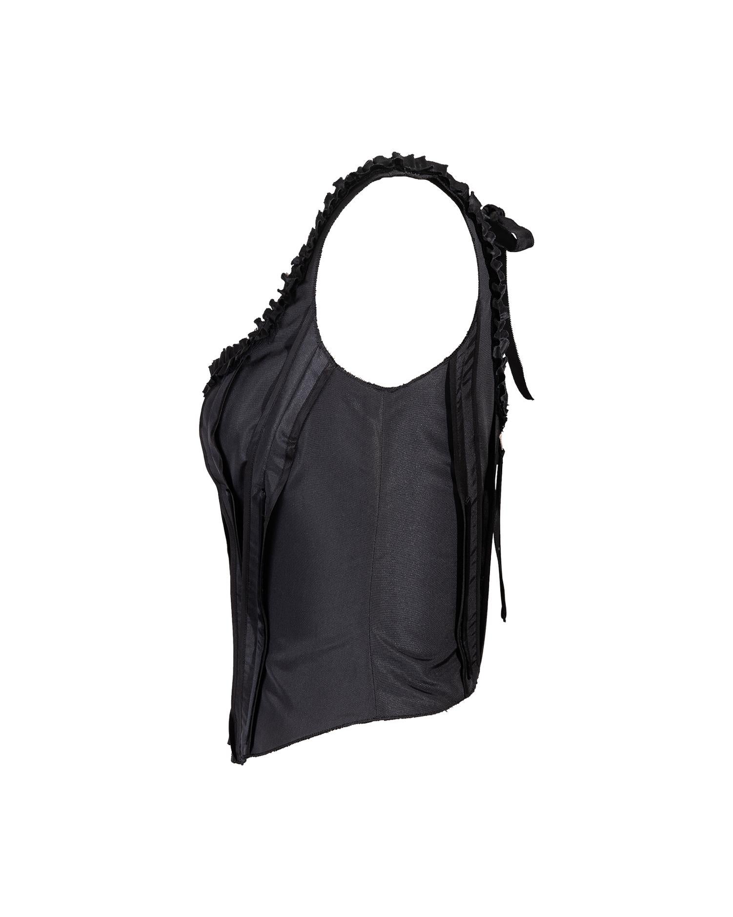 c. 2003 Prada by Miuccia Prada Corset Top with Ruffle Bust at 1stDibs