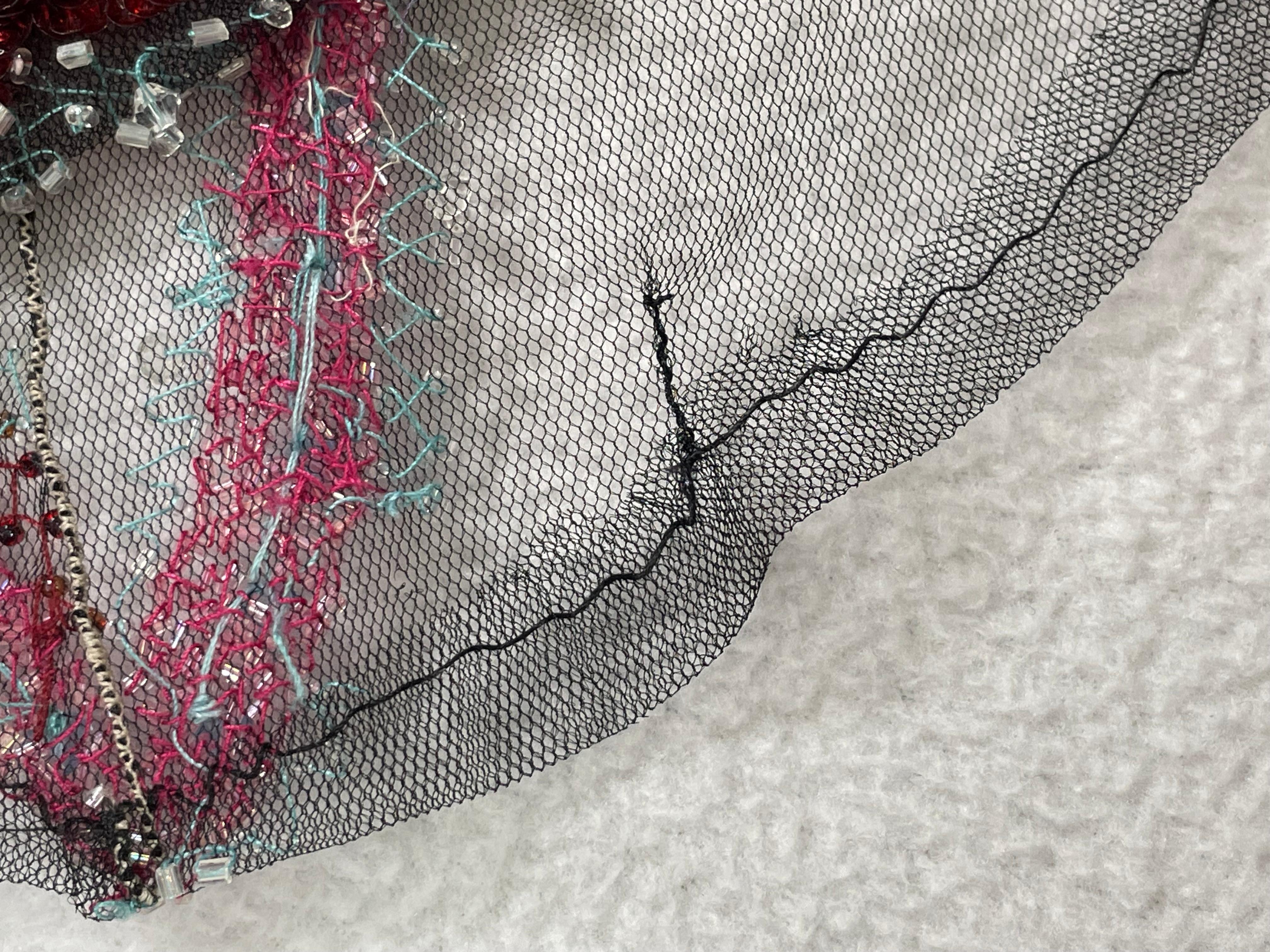 C. 2004 Alexander McQueen Sheer Beaded Mesh Purple Silk Flapper Dress ...