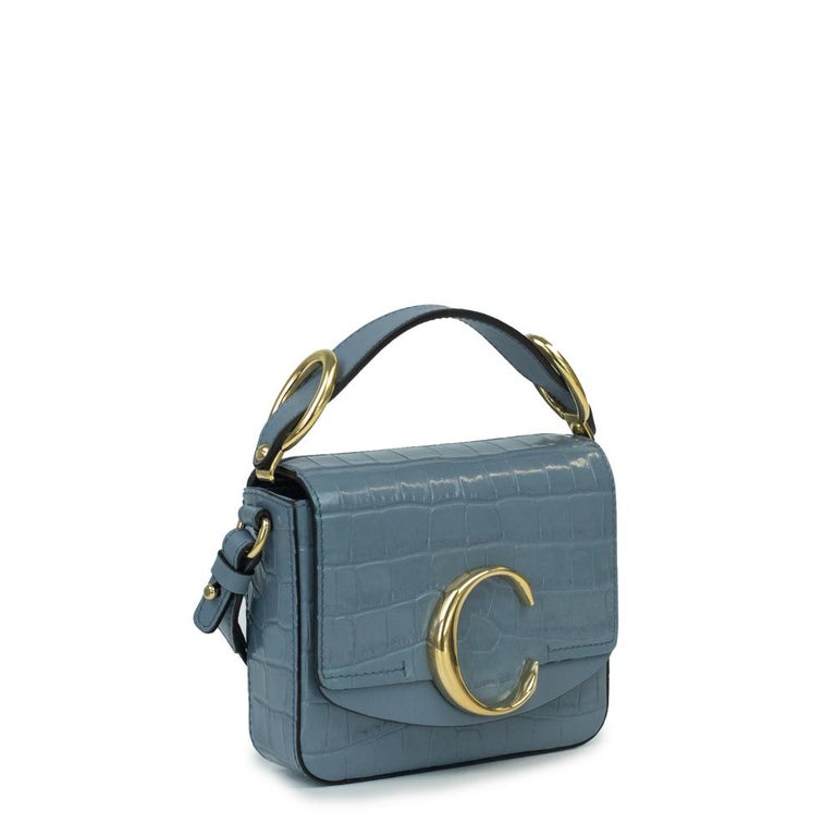 C Bag in blue leather at 1stDibs