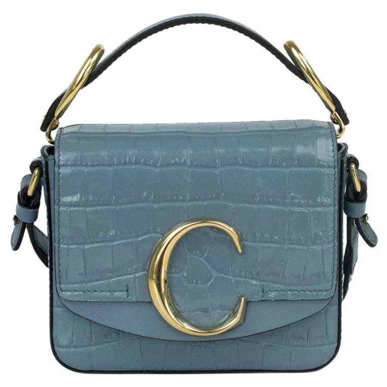 C Bag in blue leather at 1stDibs