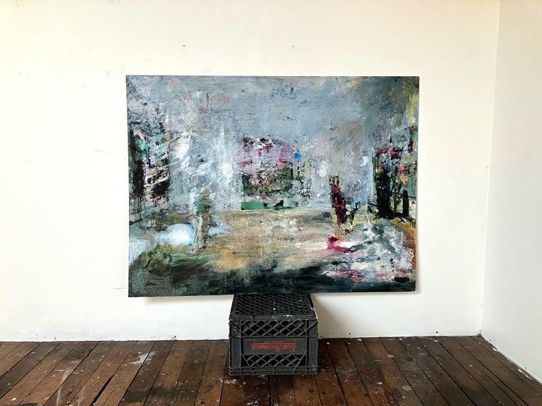 C Dimitri - Twenty Years, abstract figures in garden like interior ...