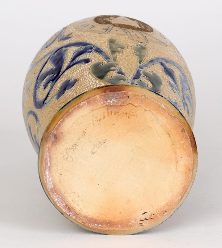 C J C Bailey Fulham Salt Glazed Mackenzie Clan Pottery Vase by Edward ...