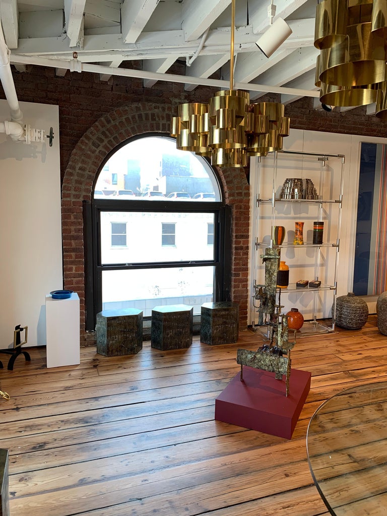 C. Jere Cloud Chandelier, Brass, Signed at 1stDibs