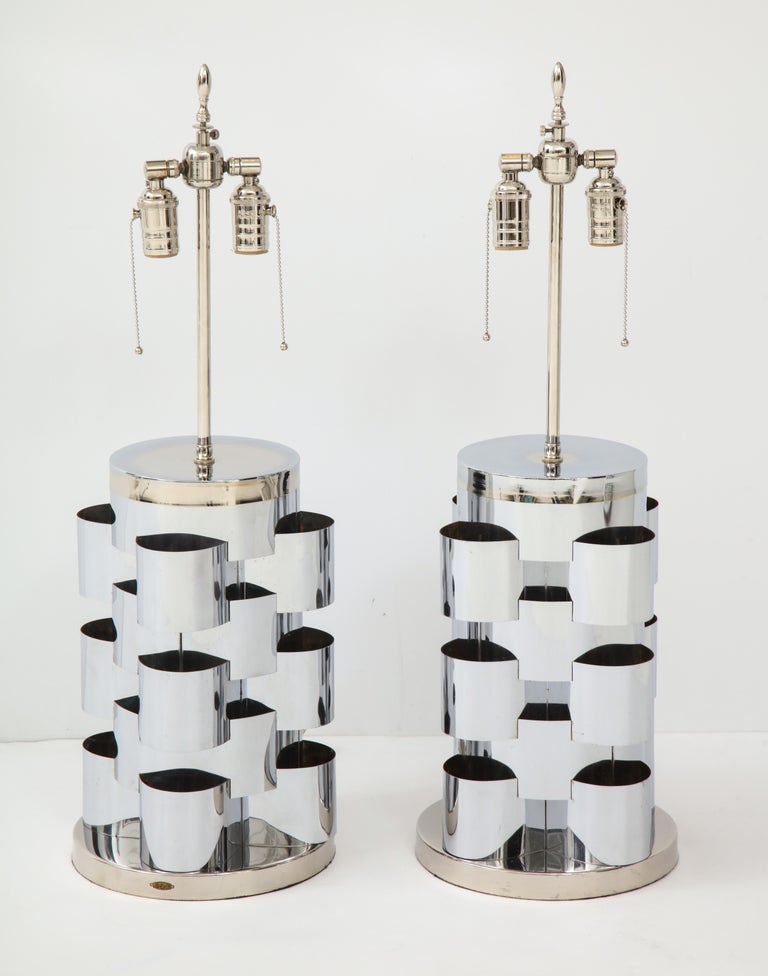 C. Jere Polished Chrome Cloud Lamps For Sale at 1stDibs