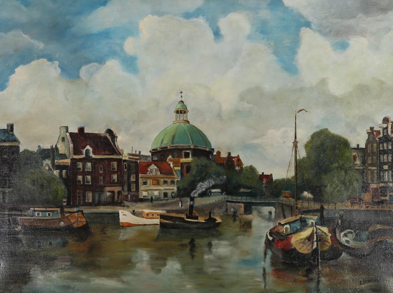 C. Lankhof - C. Lankhof - Mid 20th Century Oil, The Lutheran Church ...