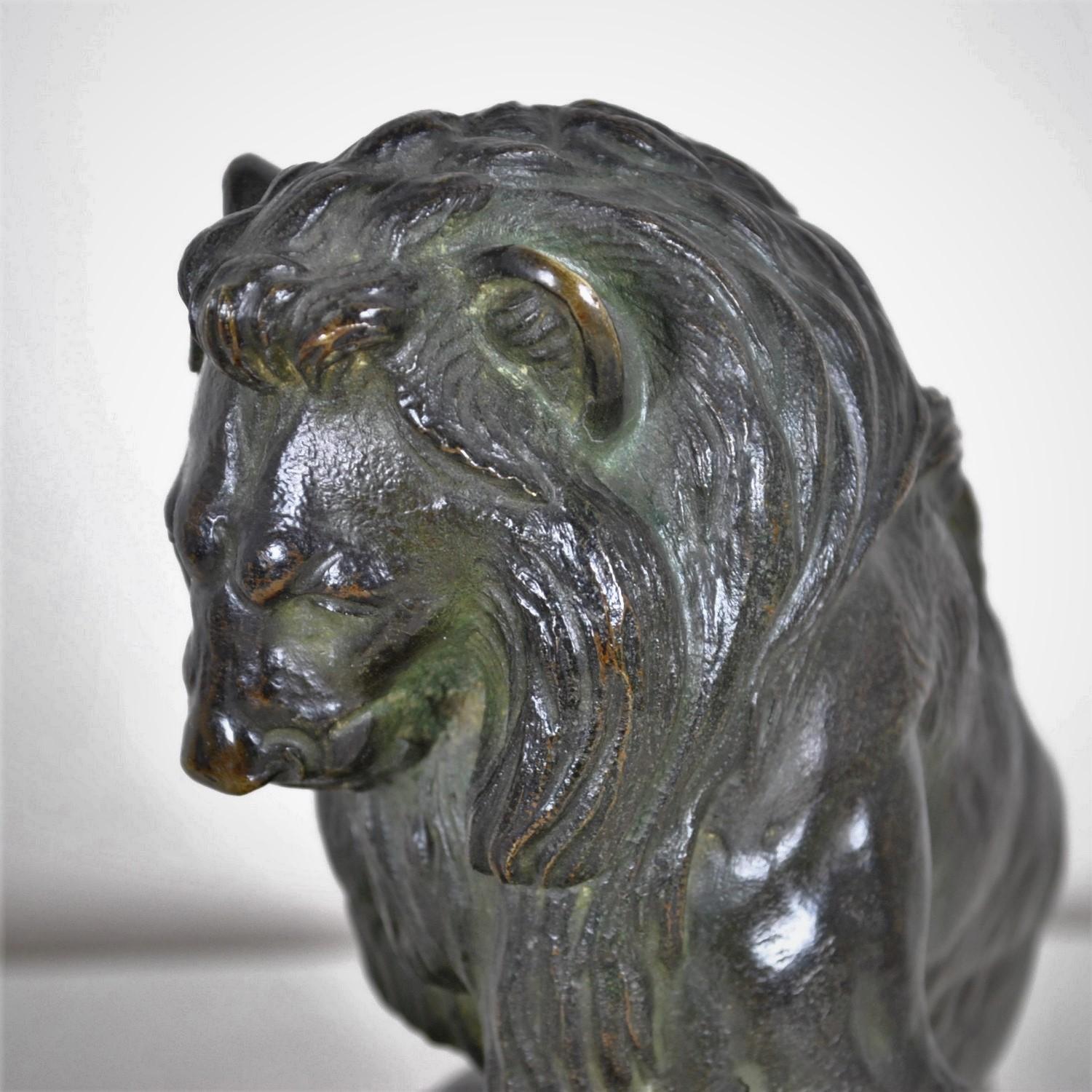 C Masson, The Lion And The Rat, Signed Bronze, XIXth Century For Sale ...