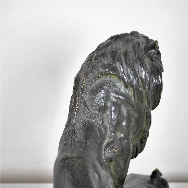 C Masson, The Lion And The Rat, Signed Bronze, XIXth Century For Sale ...