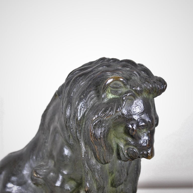 C Masson, The Lion And The Rat, Signed Bronze, XIXth Century For Sale ...