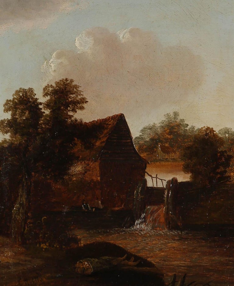 C. Morris - C. Morris - Mid 19th Century Oil, Hut On The River For Sale ...