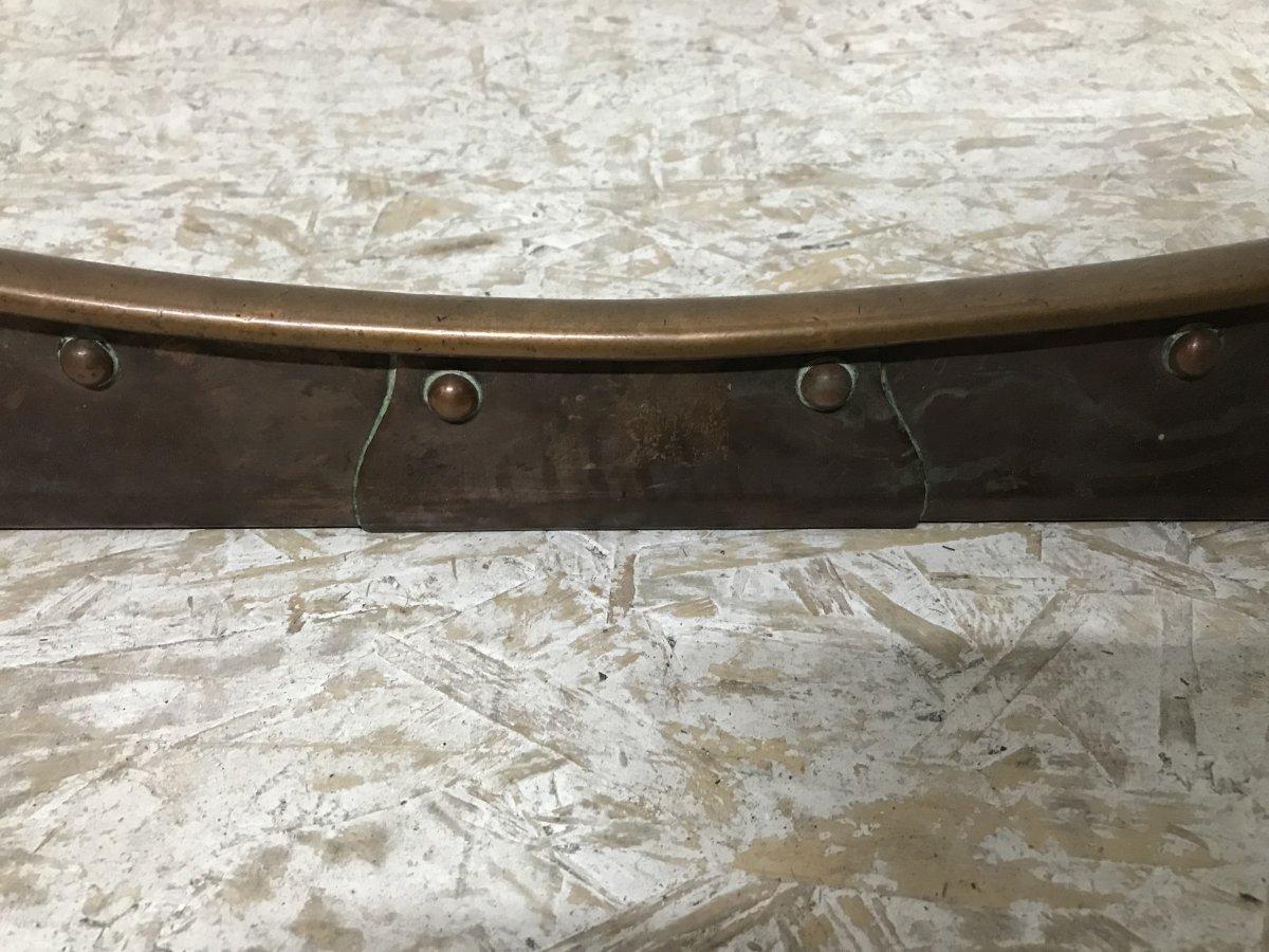 C R Ashbee, an Arts and Crafts Copper Fireplace Fender with Stylised ...
