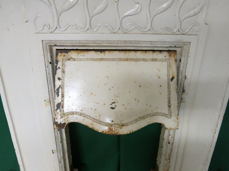 C R Ashbee, Attributed Arts and Craft Cast Iron Fireplace with Eight ...