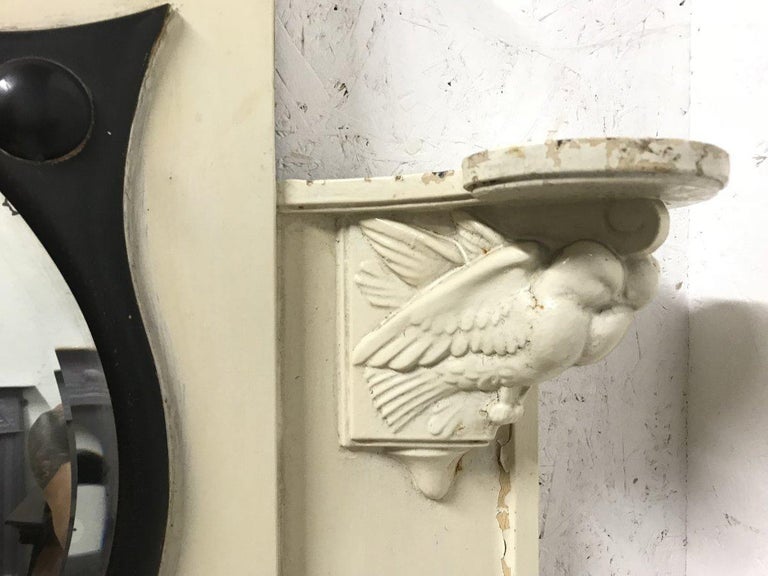 C R Ashbee, Attributed Arts and Craft Cast Iron Fireplace with Eight ...