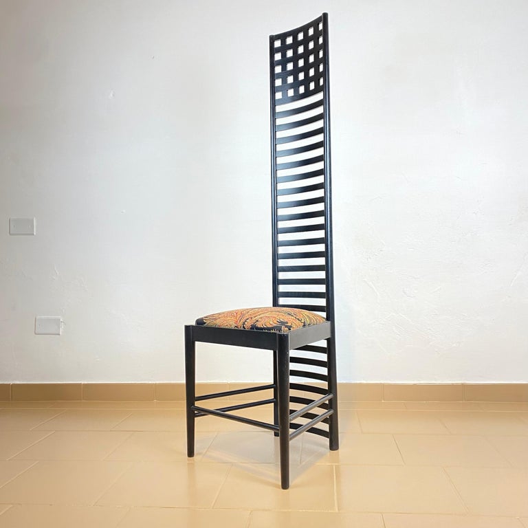 C. R. Mackintosh "292 Hill House Chair" for Alivar in black lacquered ...