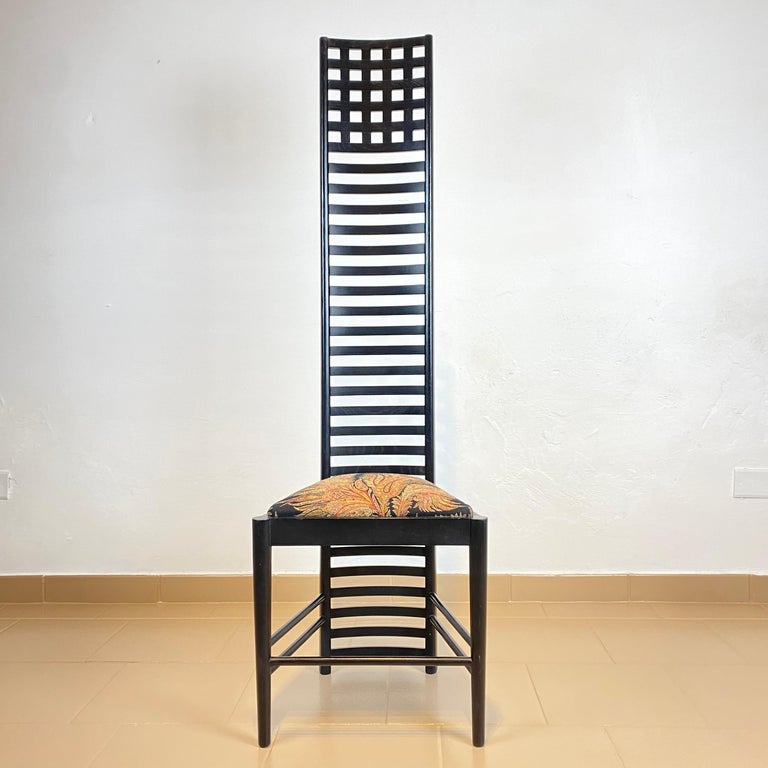 C. R. Mackintosh "292 Hill House Chair" for Alivar in black lacquered ...
