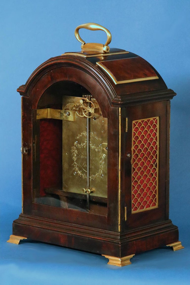 c.1800 English Bracket Clock with Exceptional Movement For Sale at 1stDibs