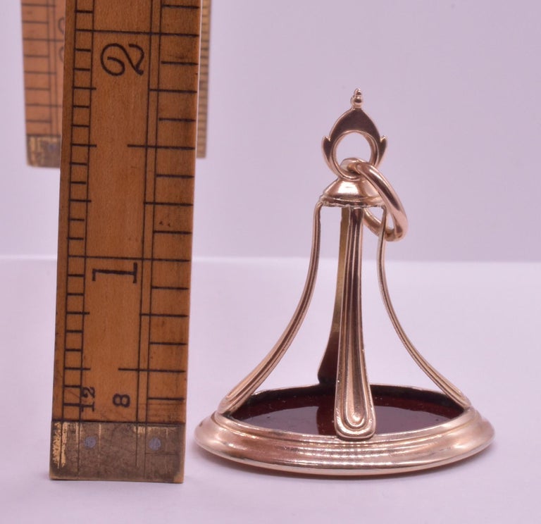 C1810 18K Fob Seal of Carnelian with Motto and Crest of Mason Family ...