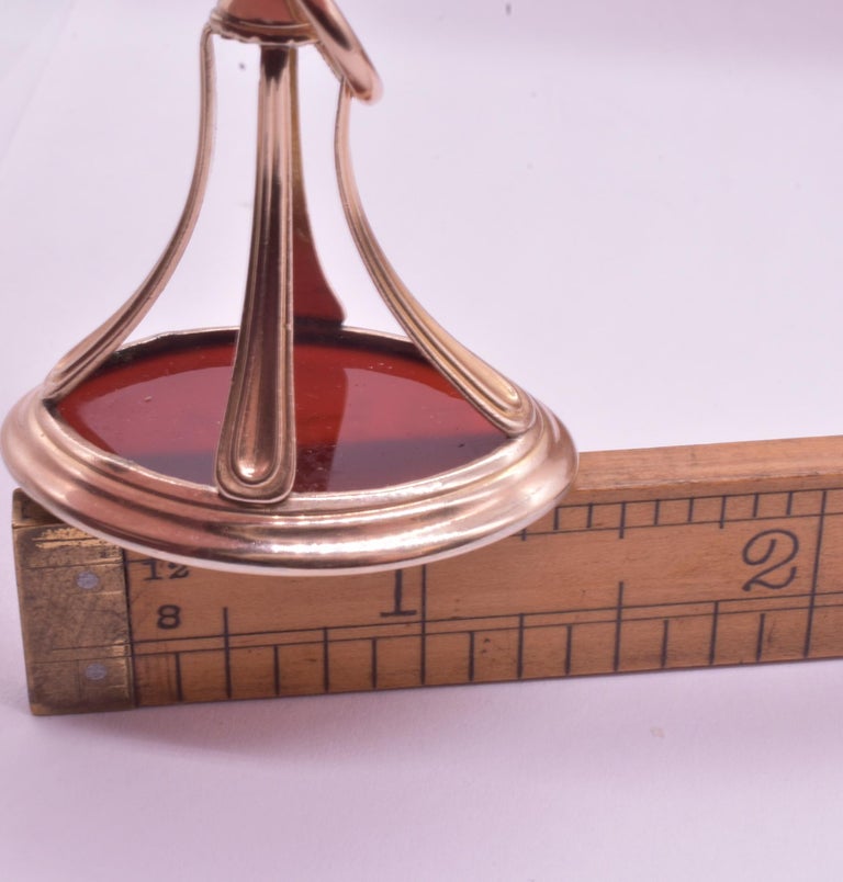 C1810 18K Fob Seal of Carnelian with Motto and Crest of Mason Family ...