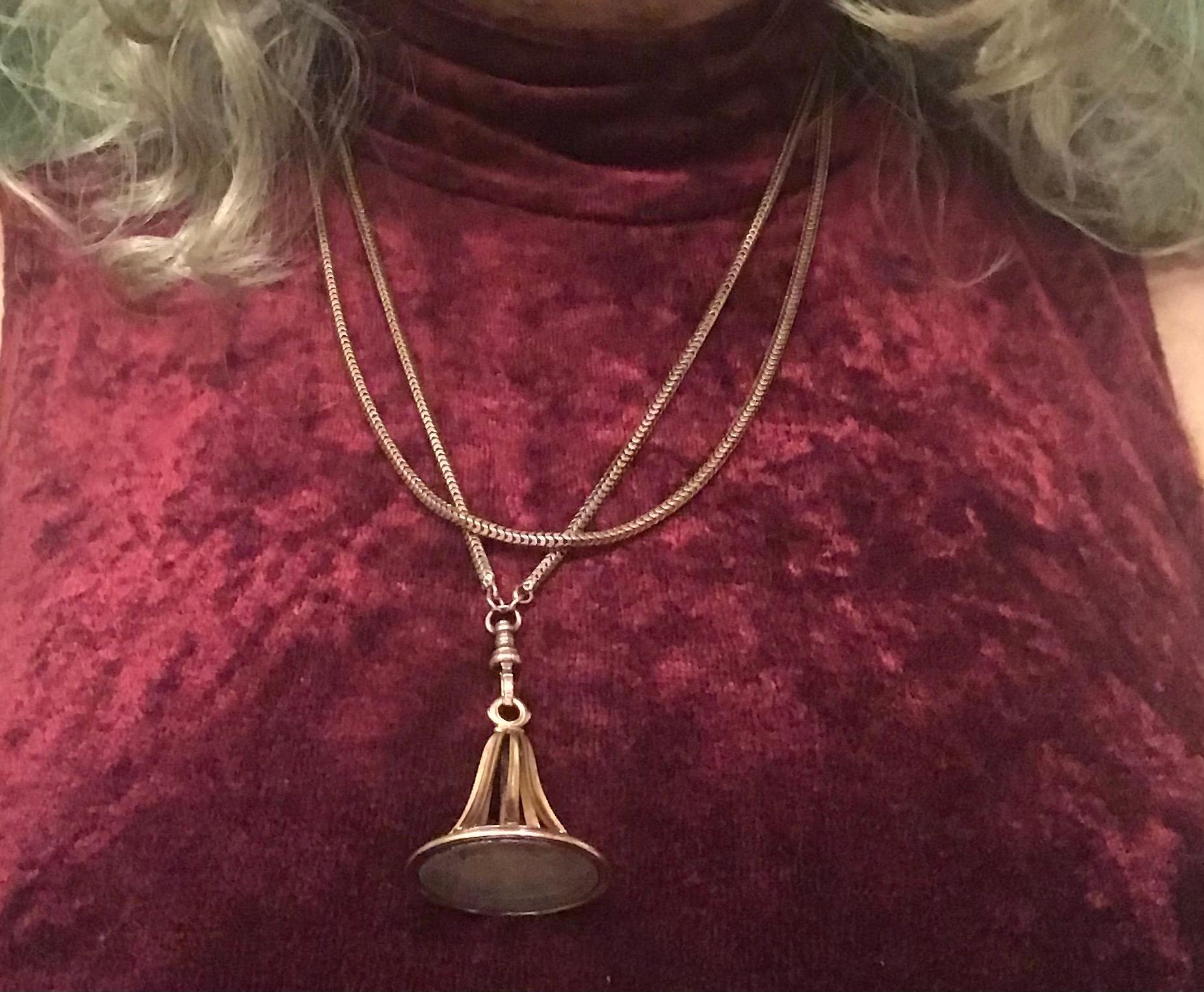 Regency Revival Chalcedony Intaglio Fob Seal w/ Lion Coat of Arms and ...