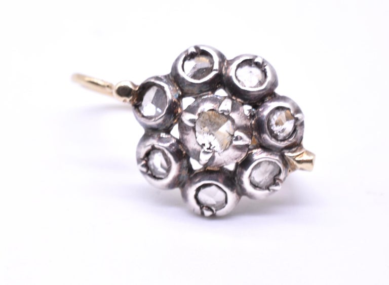 French Empire Pendeloque Diamond Earrings in Silver, circa 1820 For ...