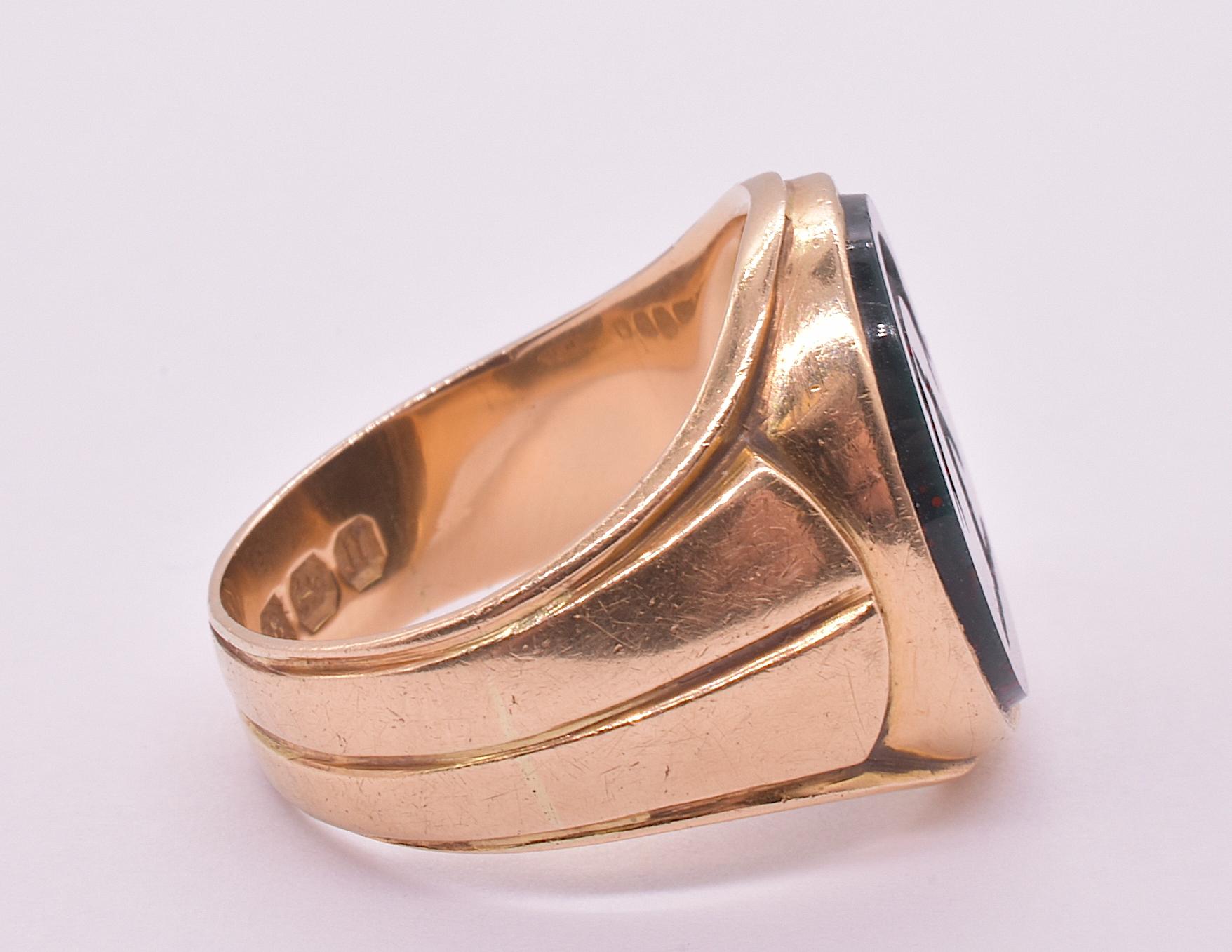 18k Bloodstone Signet Ring with Motto "Forward", circa 1880 at 1stDibs ...