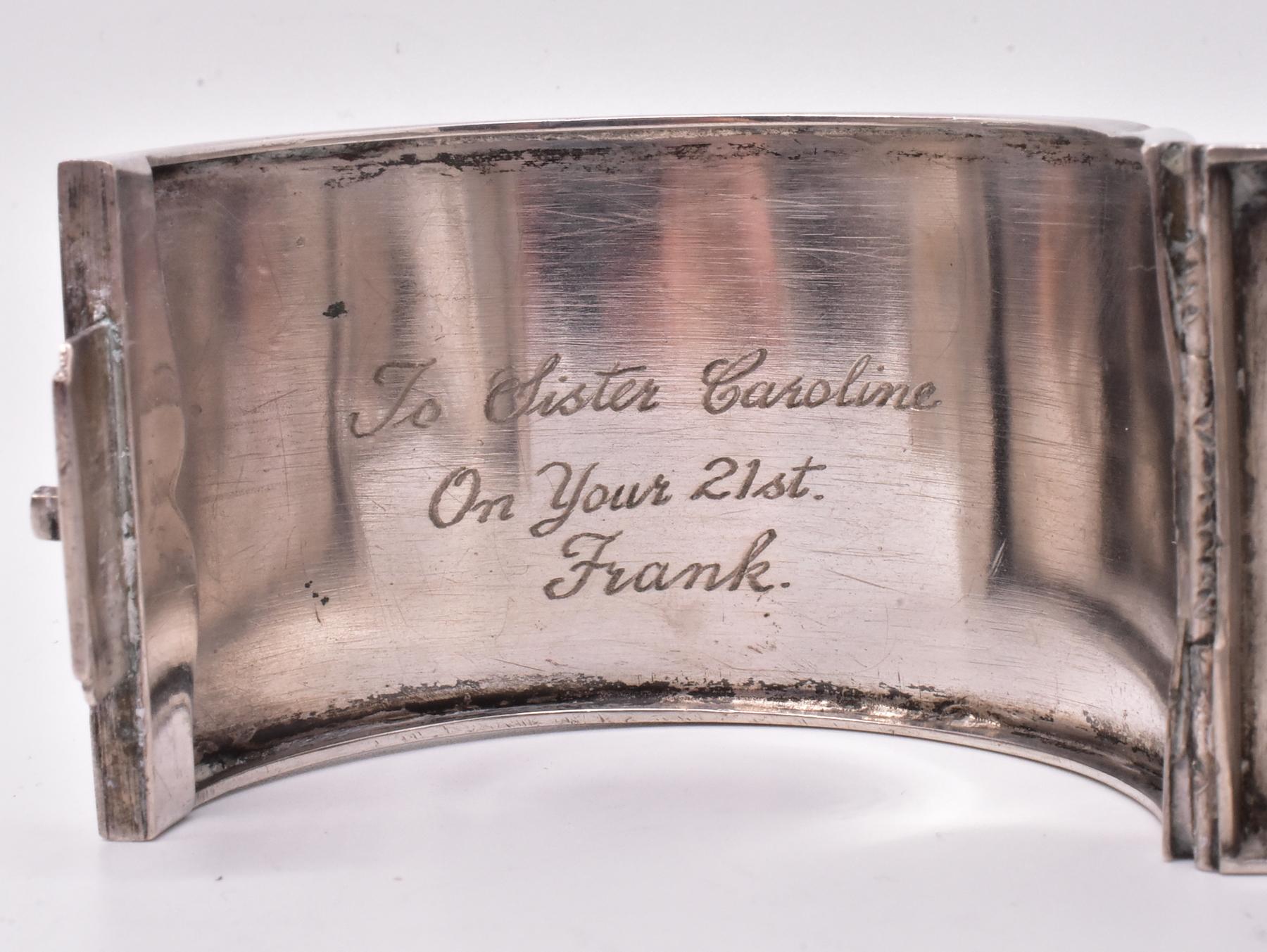 Sterling Cuff Bracelet with Birds in an Open Cutwork Border, circa 1880 ...