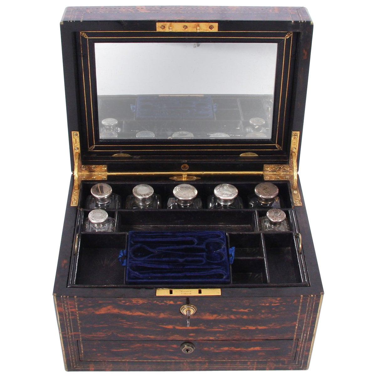Coromandel and Blue Velvet Vanity Box by Asprey of London, circa 1900 ...
