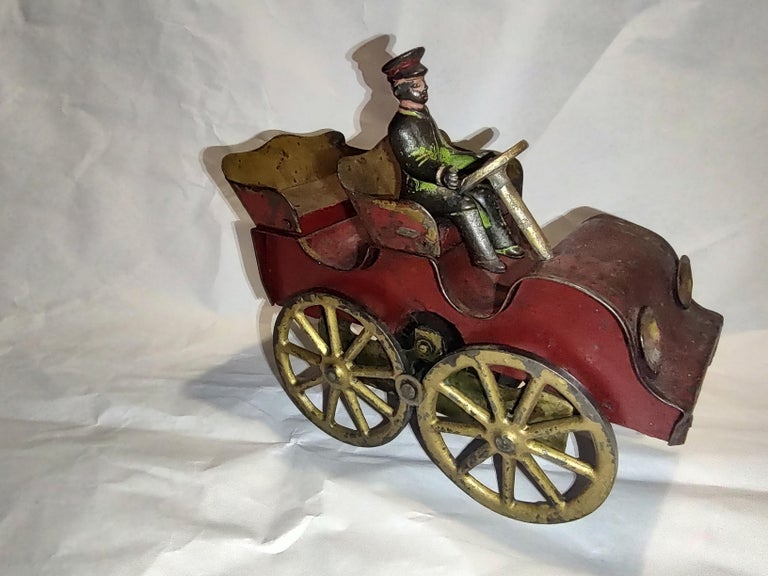 Tin and Wood Open Touring Hill Climber Toy Car by Clark, circa 1903 For ...