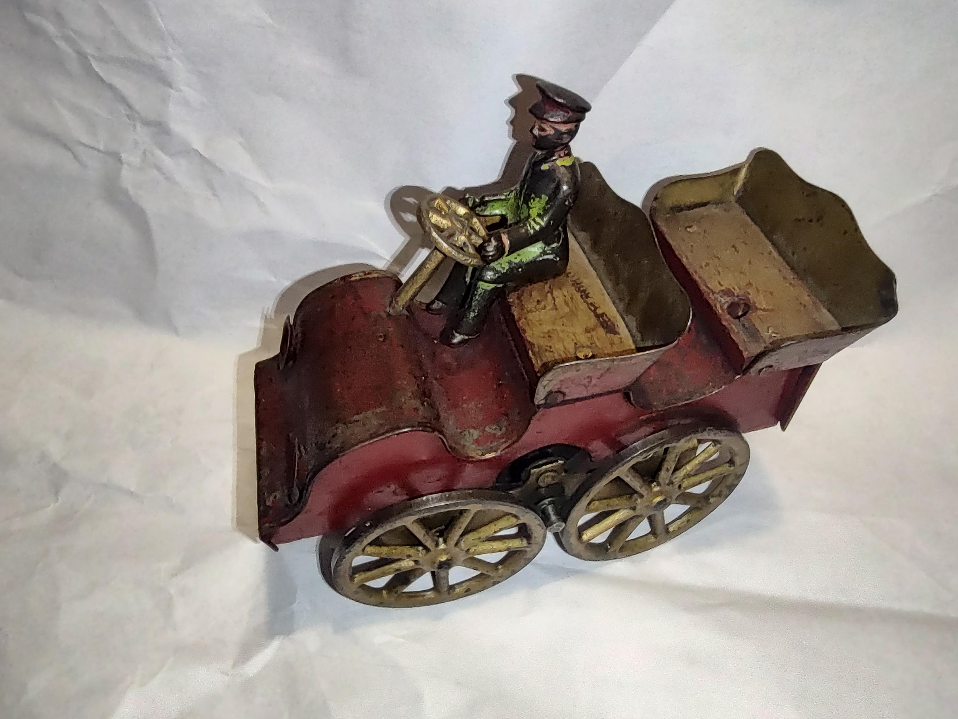 Tin and Wood Open Touring Hill Climber Toy Car by Clark, circa 1903 For ...