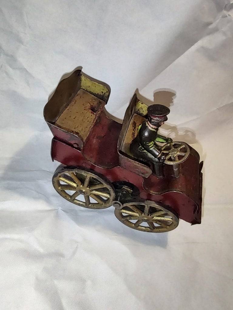 Tin and Wood Open Touring Hill Climber Toy Car by Clark, circa 1903 For ...