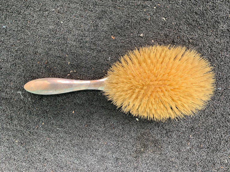 English Tortoise Shell and Sterling Silver Hair Brush by Deakin and ...