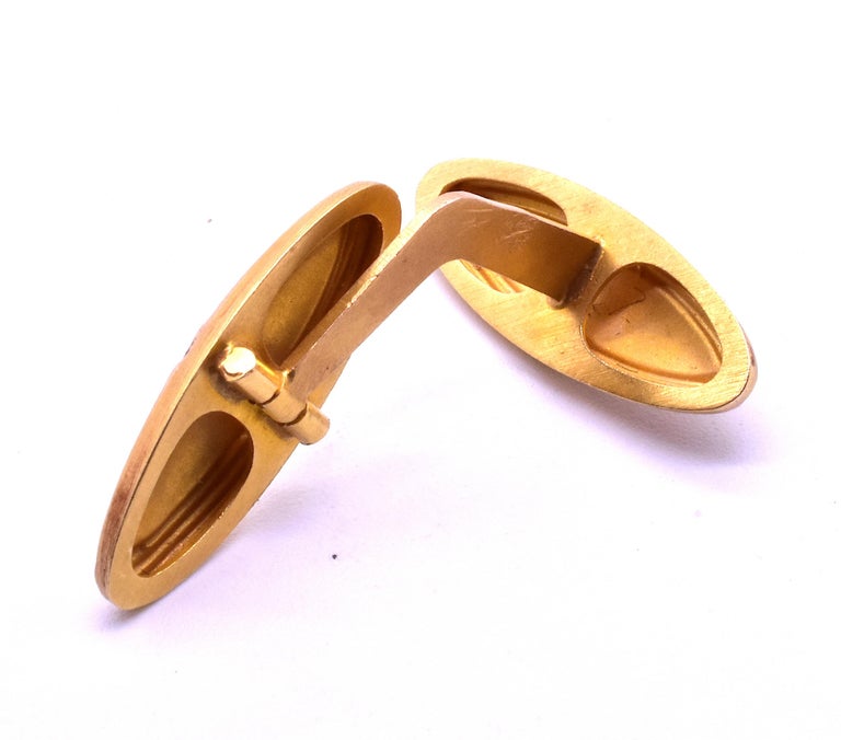 18 Karat French Embossed Cufflinks with "X" Design, circa 1940 For Sale ...
